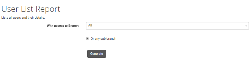 User List Report – enableHR