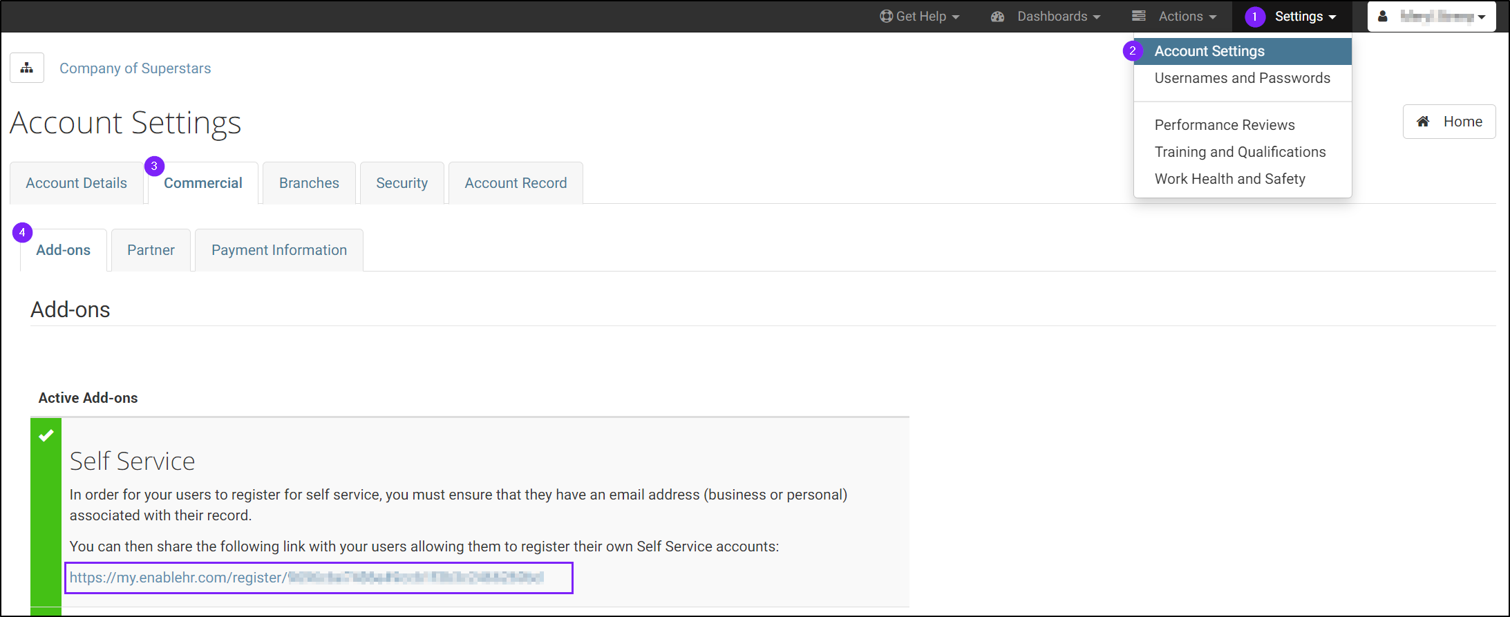 eSS Registration - for Workers via Your Unique URL – enableHR
