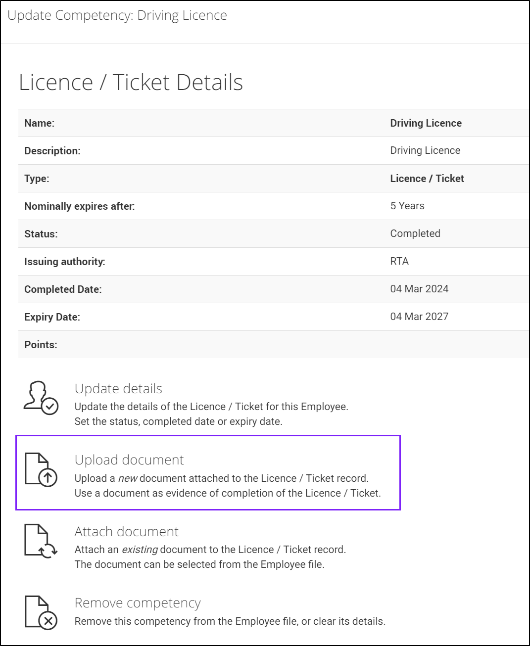 Training and Qualification Documents - How to Upload or Attach them to Competencies – enableHR